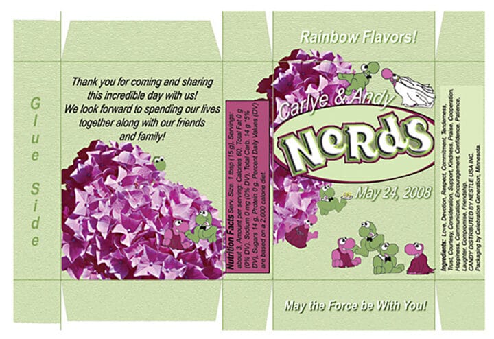 Custom Nerds Wedding Favors [DIY Personalized Candy Boxes ...