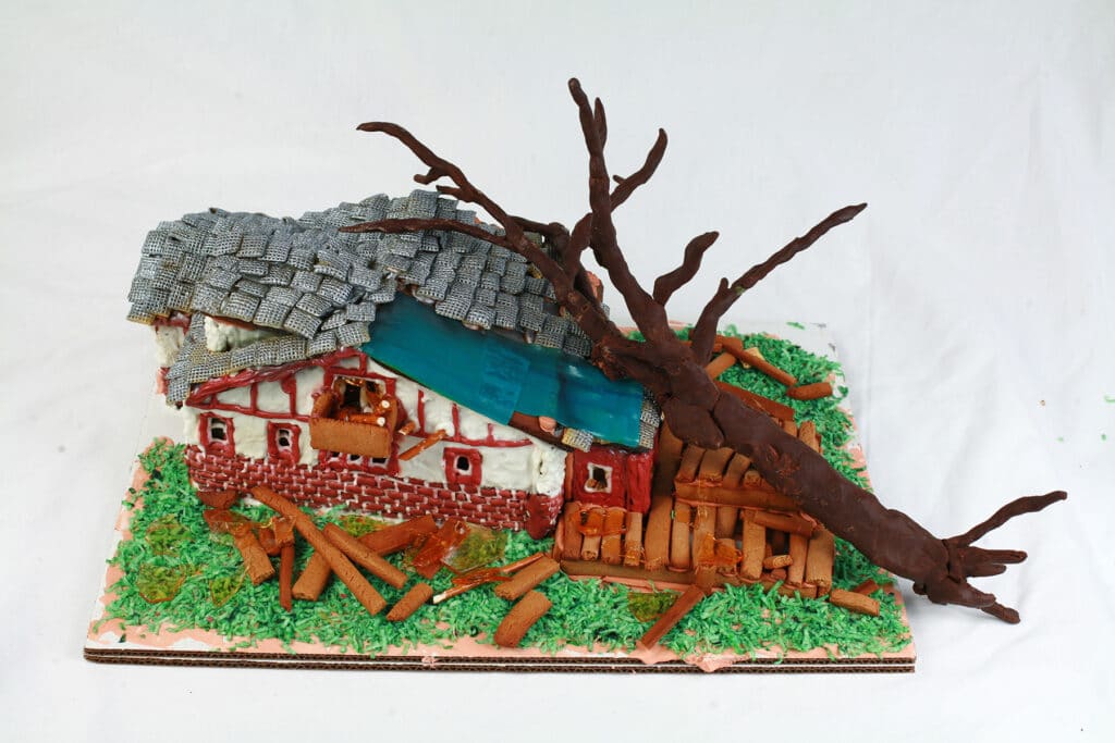 Our "Tornado Smashed" Gingerbread House! - Celebration Generation