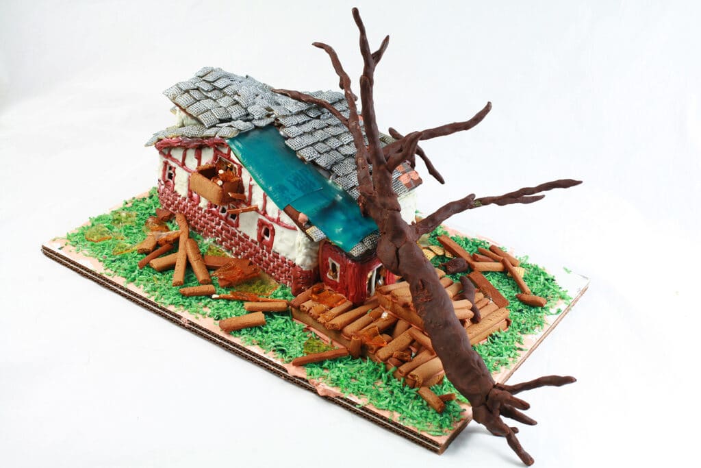 Our "Tornado Smashed" Gingerbread House! - Celebration Generation