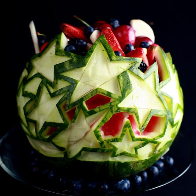 How to Carve a Stars and Stripes Watermelon - Celebration Generation