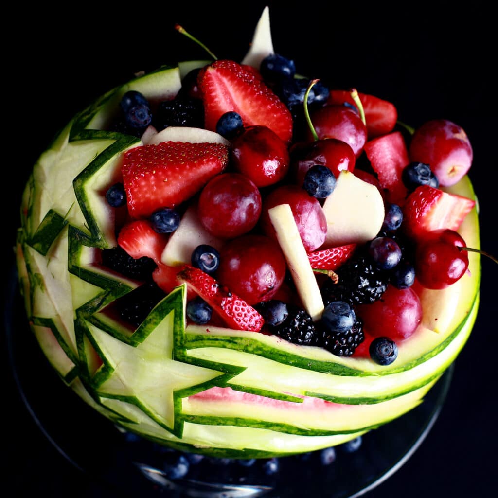 How to Carve a Stars and Stripes Watermelon - Celebration Generation