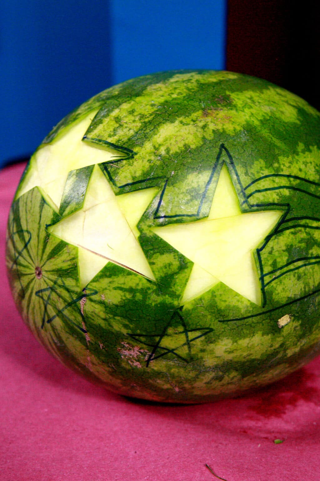 How to Carve a Stars and Stripes Watermelon - Celebration Generation