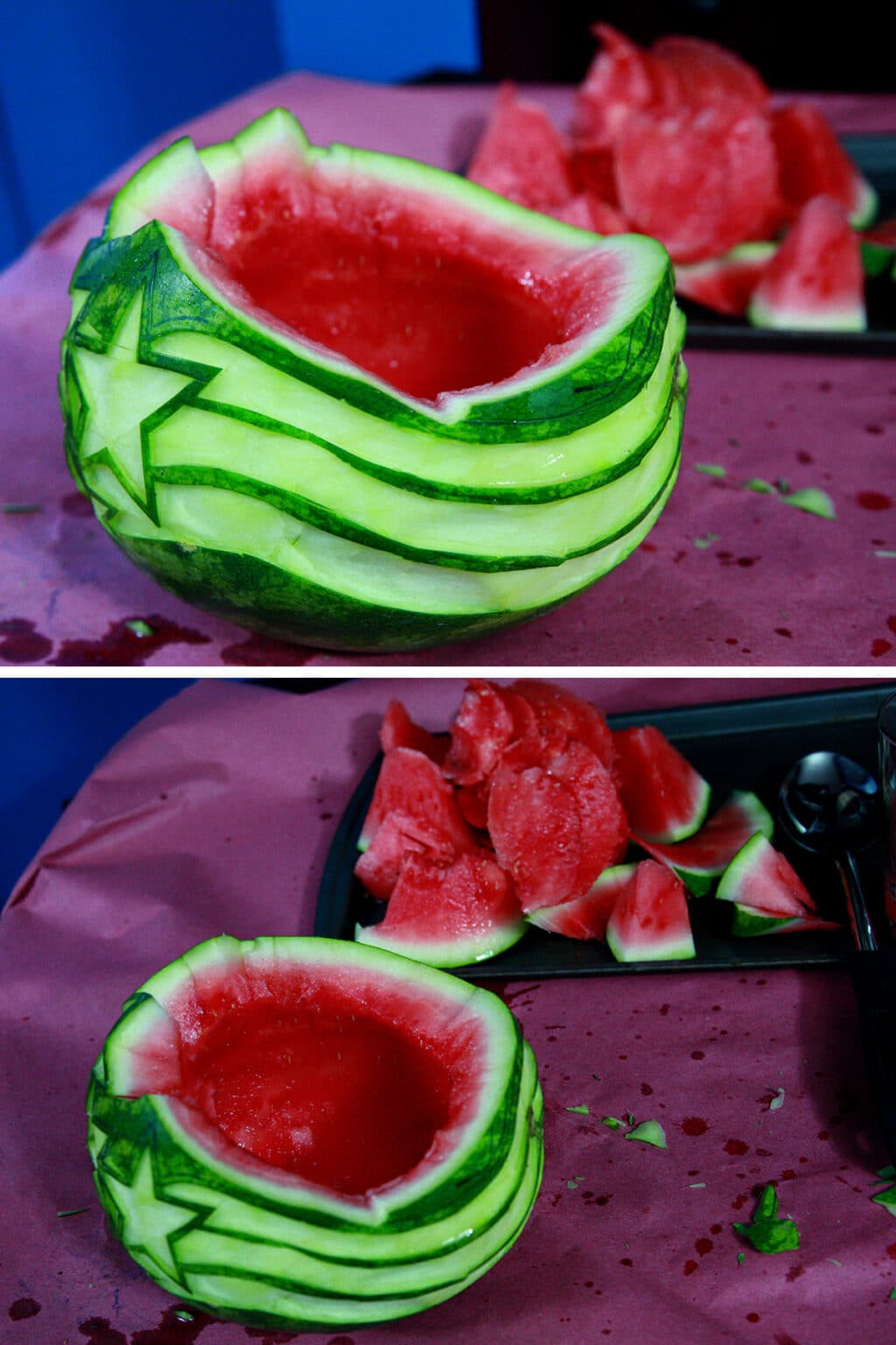 How to Carve a Stars and Stripes Watermelon - Celebration Generation