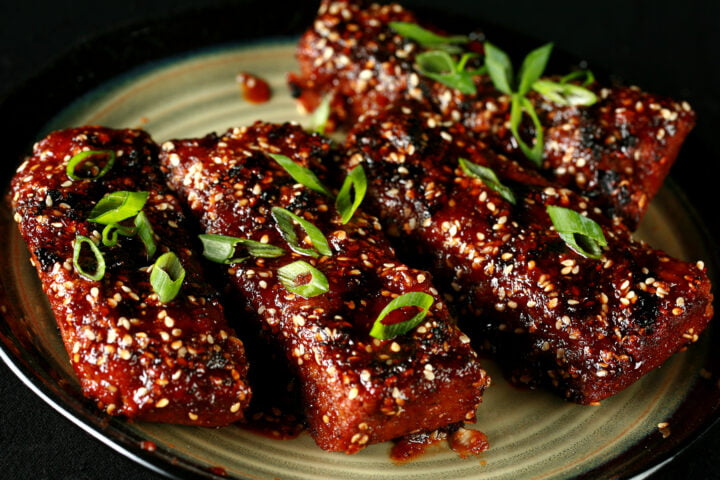 Vegan Ribs Recipe [In an Asian-Inspired BBQ Sauce] - Celebration Generation