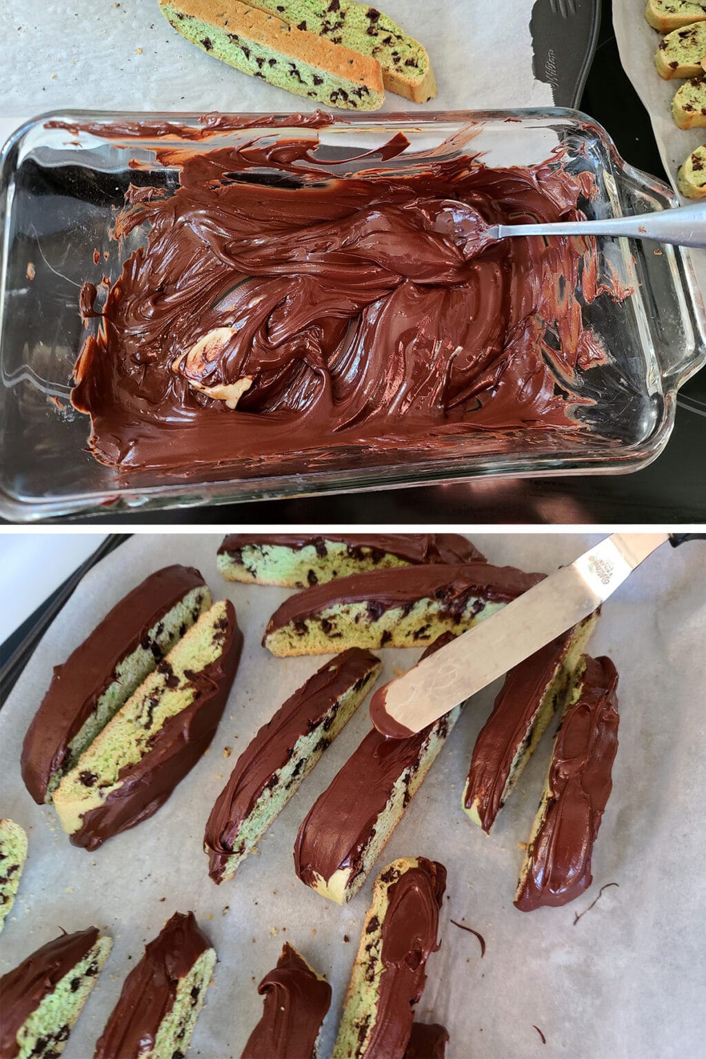 Mint Chocolate Chip Biscotti Recipe - Celebration Generation