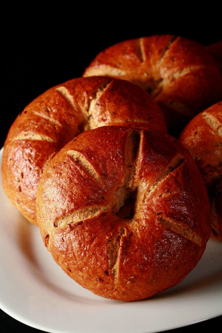 Rye Bagels with Caraway Seeds - Celebration Generation