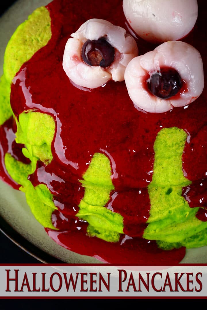 Festive Bloody Eyeball Halloween Pancakes Recipe - Celebration Generation