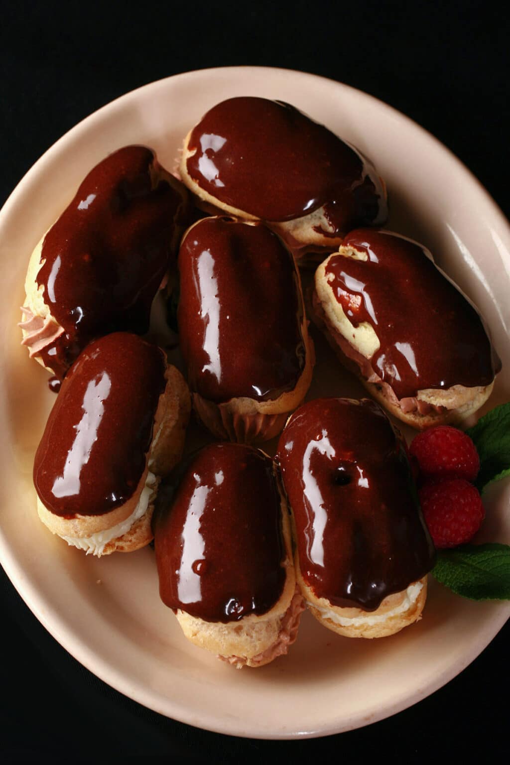 Mini Eclairs Recipe [Mini Chocolate Eclairs, Choice of Filling ...