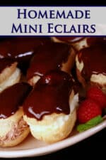 Mini Eclairs Recipe [Mini Chocolate Eclairs, Choice of Filling ...