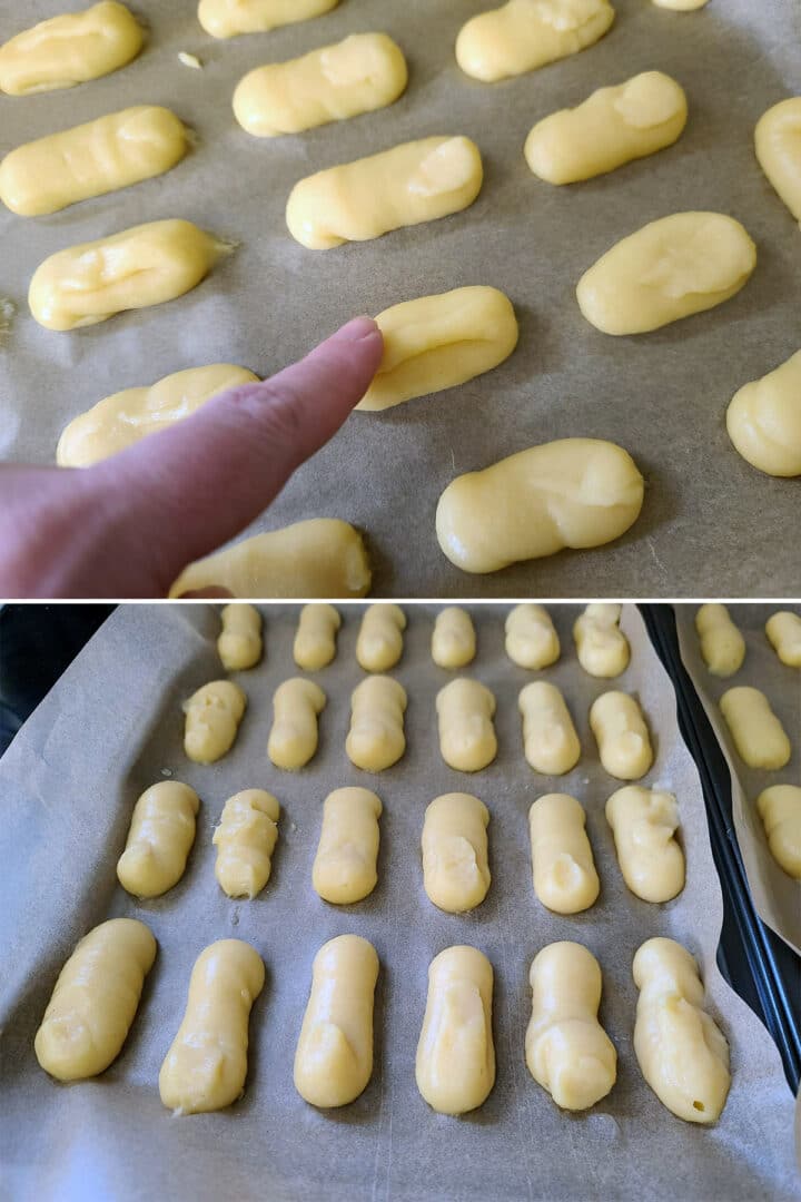 Mini Eclairs Recipe [Mini Chocolate Eclairs, Choice of Filling ...