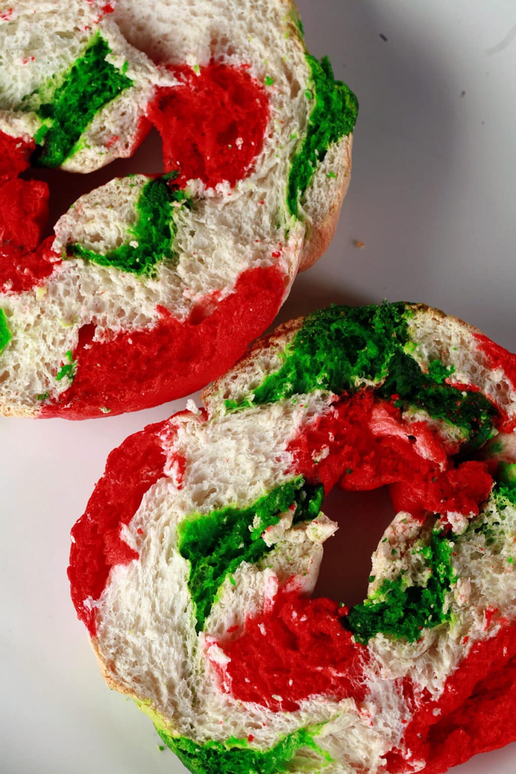 Candy Cane Christmas Bagels Recipe - Celebration Generation