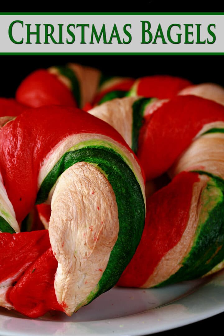 Candy Cane Christmas Bagels Recipe - Celebration Generation