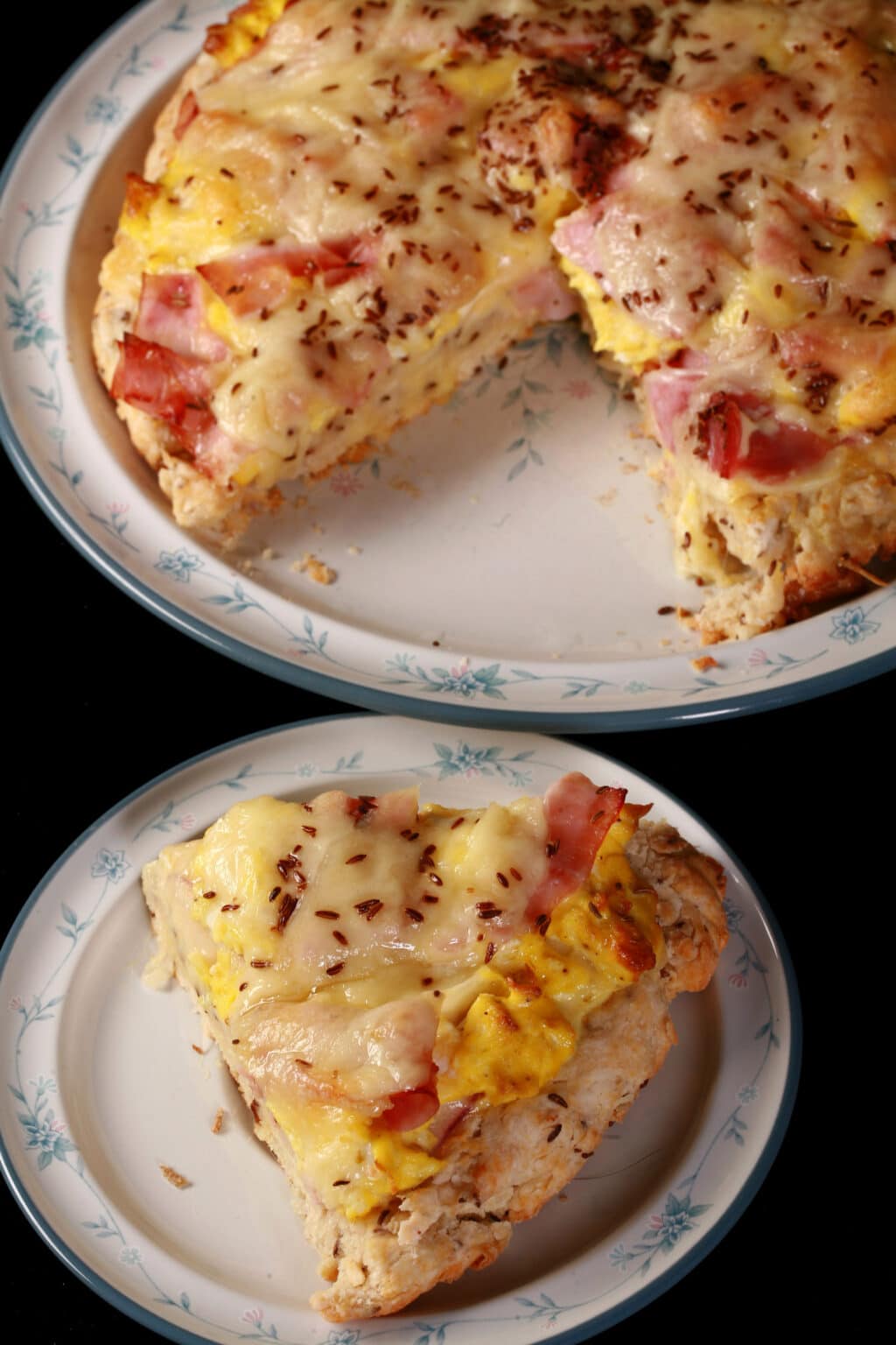 Ham and Swiss Breakfast Pizza Recipe [With Biscuit Crust] - Celebration ...