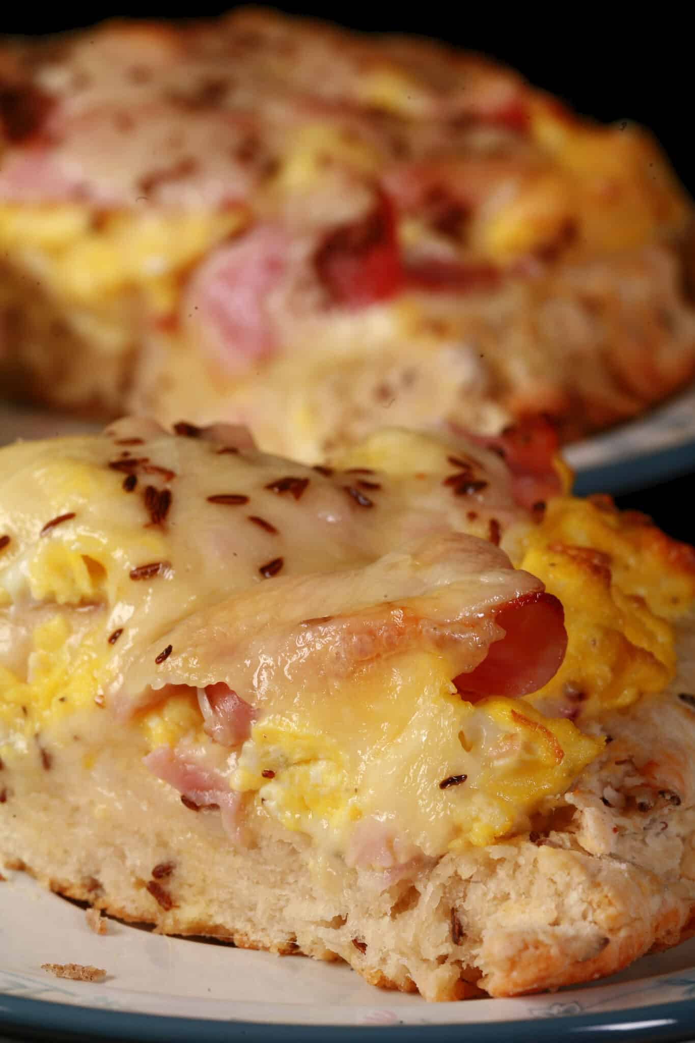 Ham and Swiss Breakfast Pizza Recipe [With Biscuit Crust] - Celebration ...